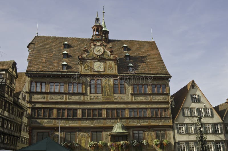 Tuebingen Town Hall stock photo. Image of university, medieval - 7430346