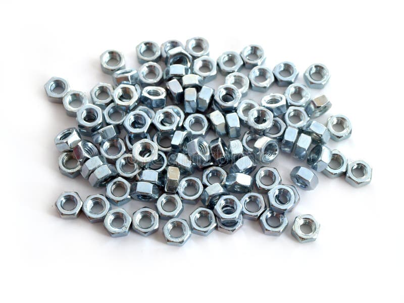 Tuercas foto de archivo. Imagen de aislado, hardware, pista - 5029558