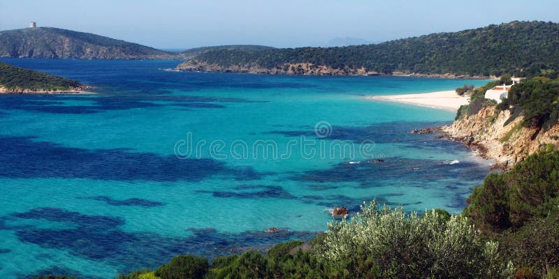 Tuerredda Strand stockfoto. Bild von wüste, sardinien - 3402598