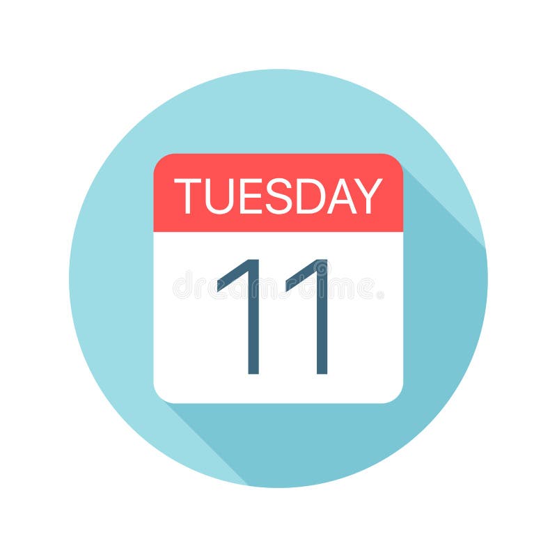 Tuesday 11 - Calendar Icon. Vector Illustration of One Day of Week ...