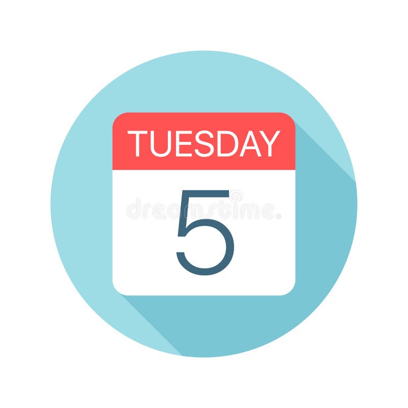 Tuesday 5 - Calendar Icon. Vector Illustration of One Day of Week Stock ... Tuesday 5 - Calendar Icon. Vector Illustration of One Day of Week Stock ...