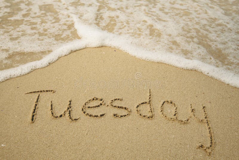 Tuesday - Drawing on the Soft Beach Sand with a Soft Lapping Wave ...