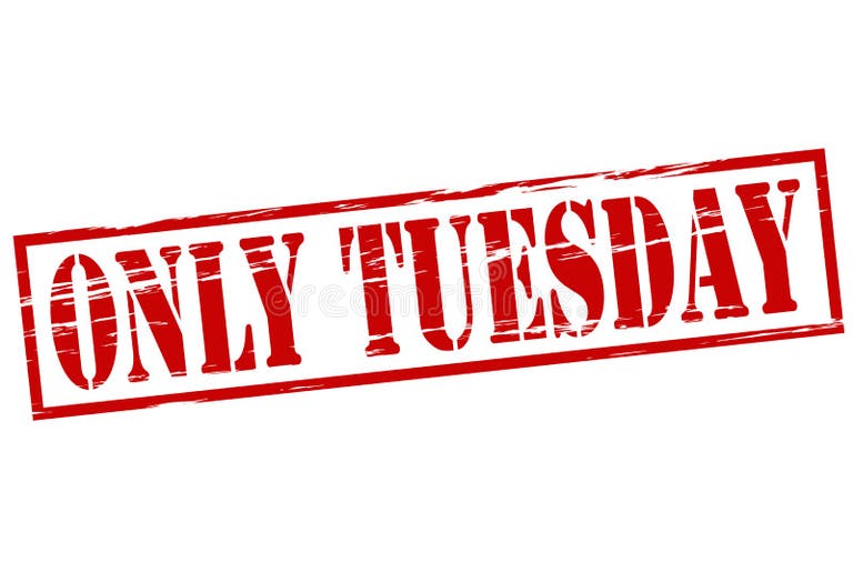 Only Tuesday stock illustration. Illustration of barely - 108757151
