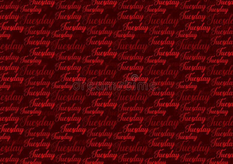 Tuesday Text Pattern for Wallpaper Use Stock Illustration ...