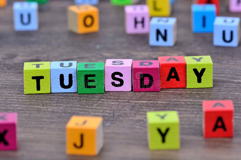 Tuesday word on table stock image. Image of concept, closeup - 92965357