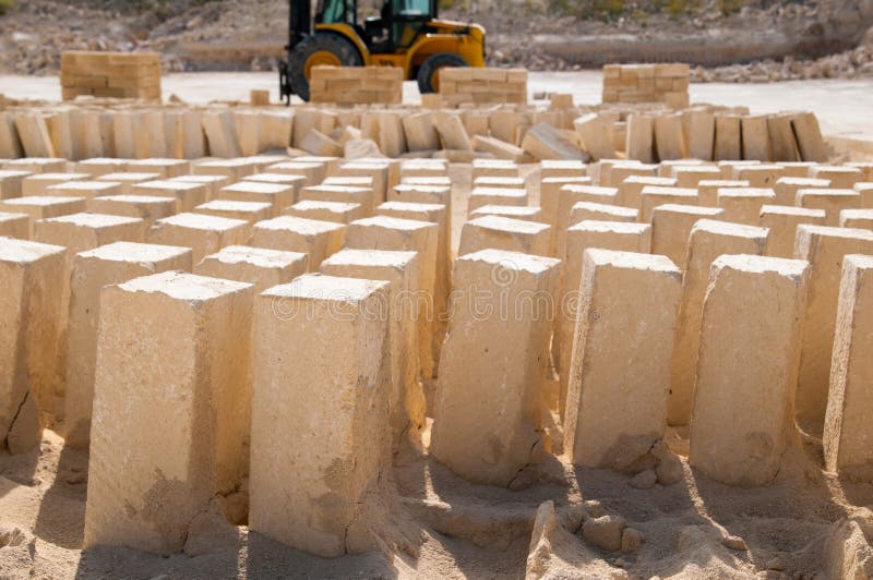 Tufa blocks in a row stock photo. Image of rectangular - 170757218