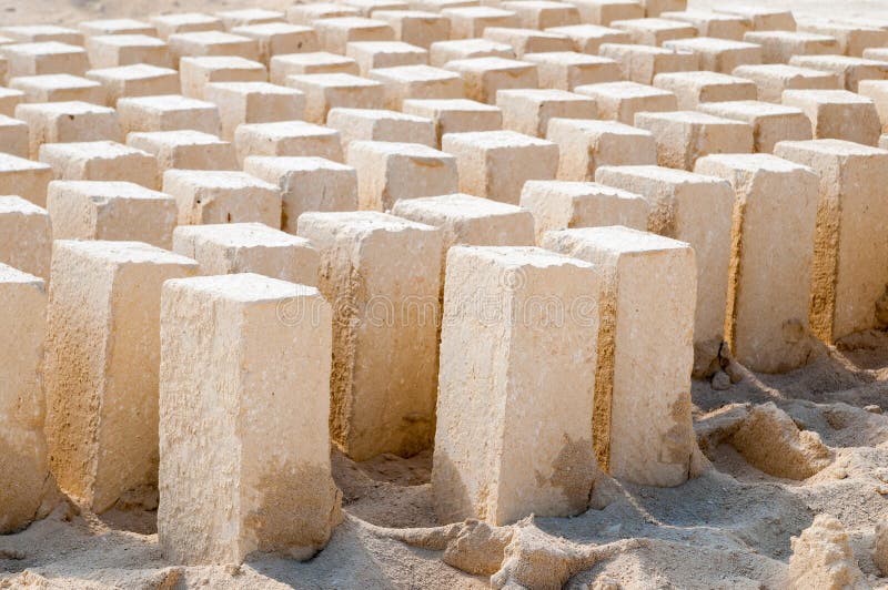 Tufa blocks in a row stock image. Image of nature, closeup - 170762235
