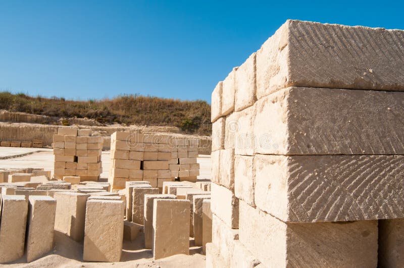 Tufa blocks in a row stock photo. Image of rectangular - 170757218