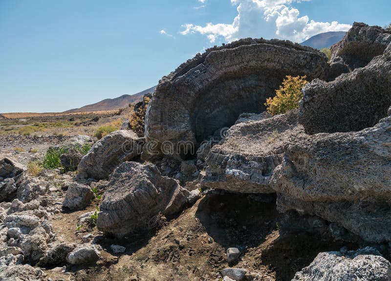 Tufa Formations In The Nevada Desert Stock Image - Image of calcium ...