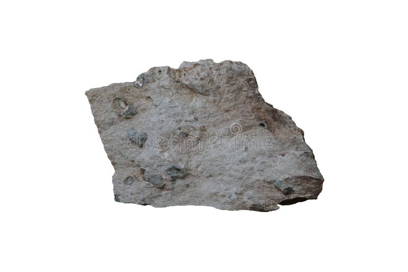 Raw Specimen of Tuff Rock Isolated on White Background. Stock Image ...