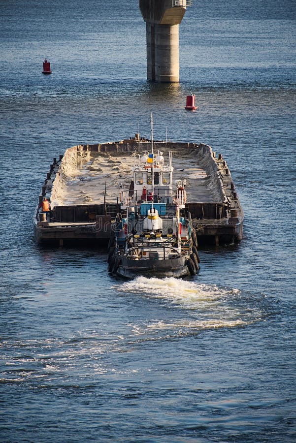 Tug and barge stock image. Image of trade, commercial - 103768045