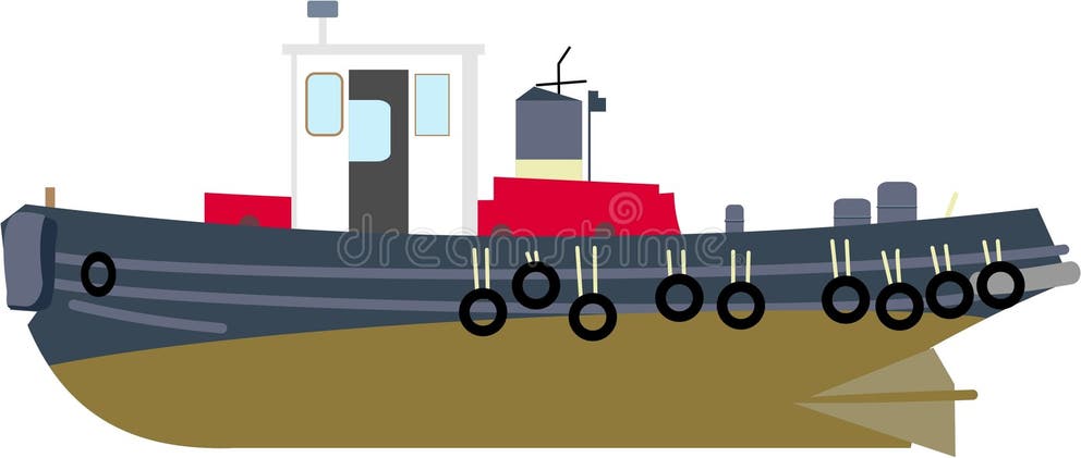 Barge Tugboat Drawing Stock Illustrations – 18 Barge Tugboat Drawing ...