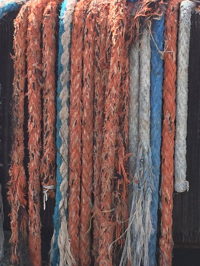 Tug lines stock image. Image of lines, colors, boat, ropes - 56510655