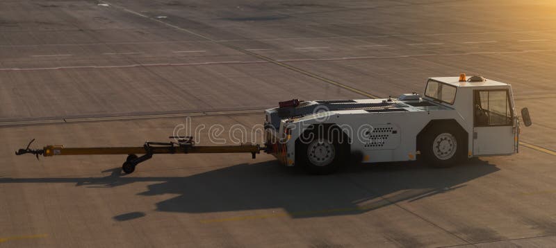 TUG Pushback tractor. stock image. Image of pick, handling - 60089791