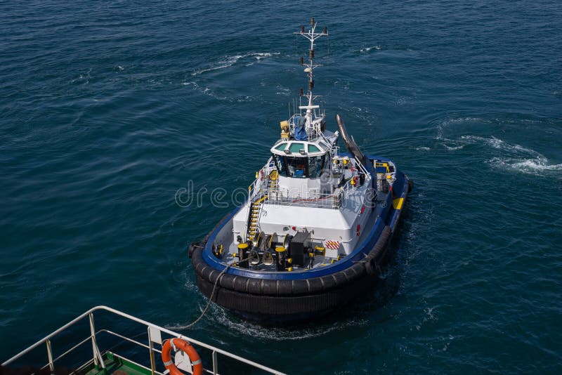 Tugboat stock photo. Image of towboat, sail, moorage - 264641526