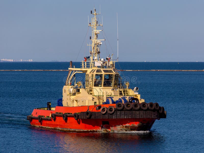 The tugboat ship. stock image. Image of port, shipping - 94039115