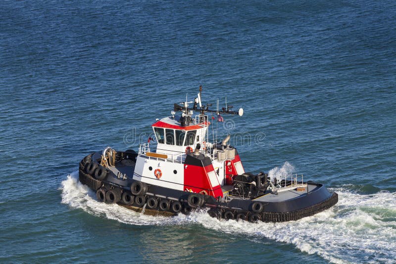 Tugboat in water stock photo. Image of aerial, waters - 82147122