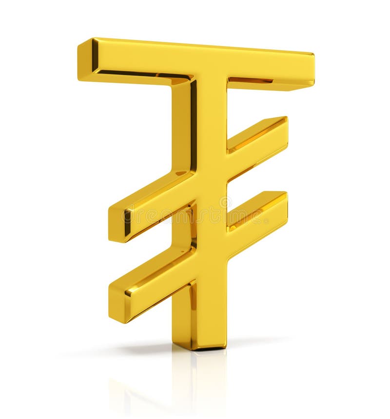 Tugrik Symbol Isolated on White Background Stock Illustration ...