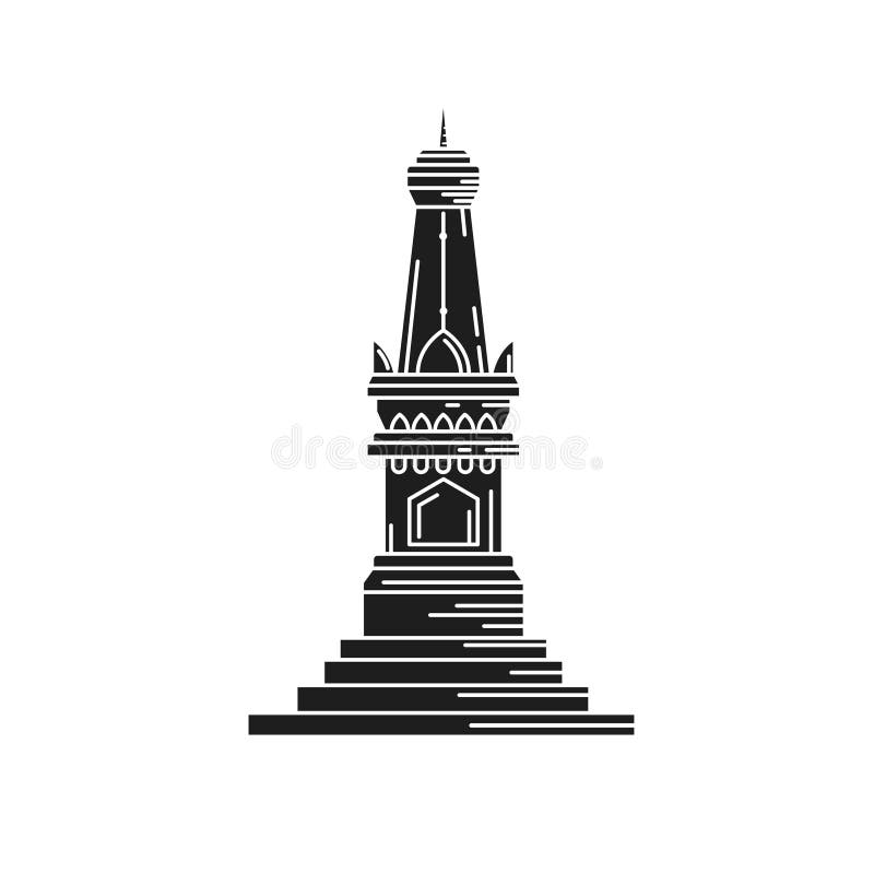 Tugu Jogja Black Icon Vector Element Design Template Stock Vector ...