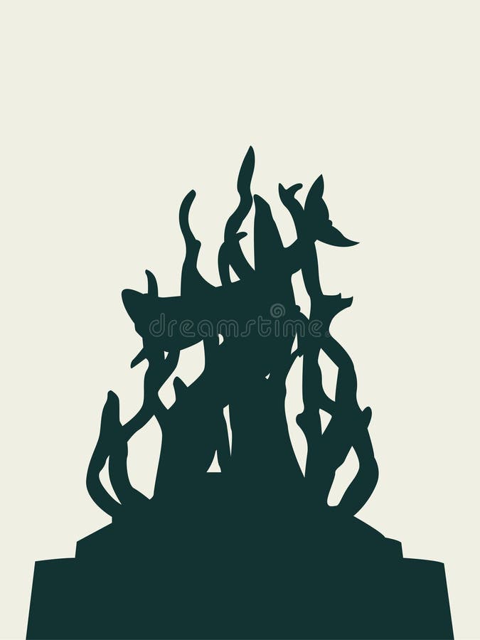 Sura and Baya Statue (Icon of Surabaya City), Indonesia, Stylized Shark ...