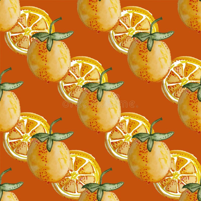 ORANGE SEAMLESS PATTERN REPEAT TILE Illustration Stock - Illustration ...