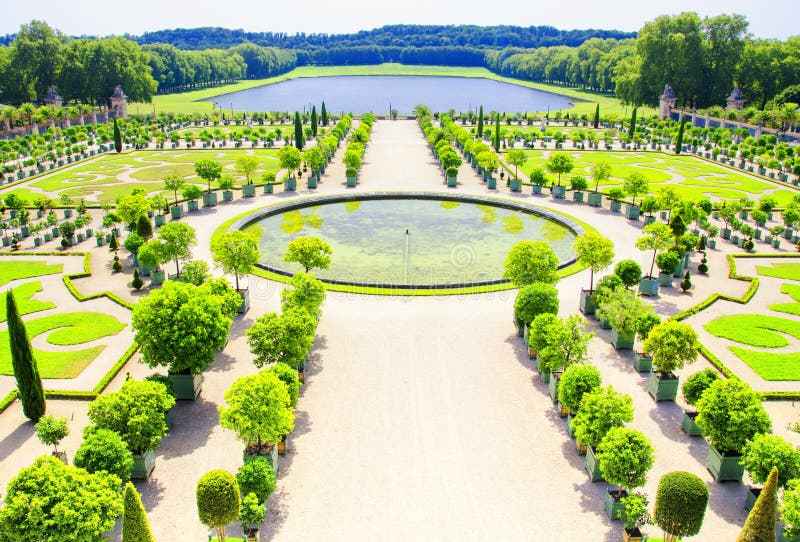 Tuin Van Het Paleis Van Versailles, Parijs, Frankrijk Stock Afbeelding - Afbeelding bestaande ...