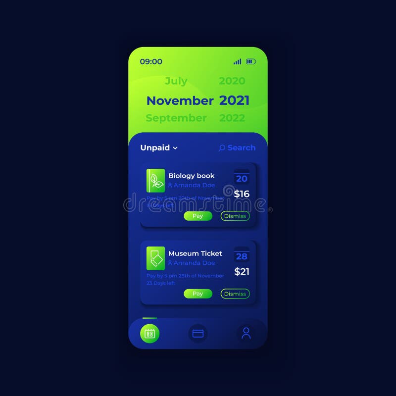 School Fees Payment App Smartphone Interface Vector Template Stock ...