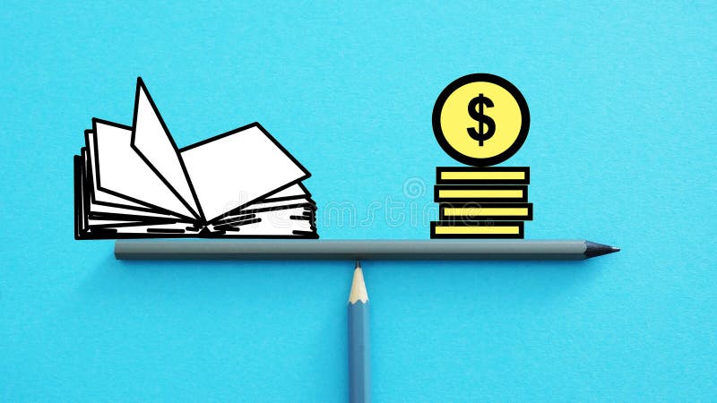 Tuition Fees are Shown Using the Picture of the Book and Coins Stock ...