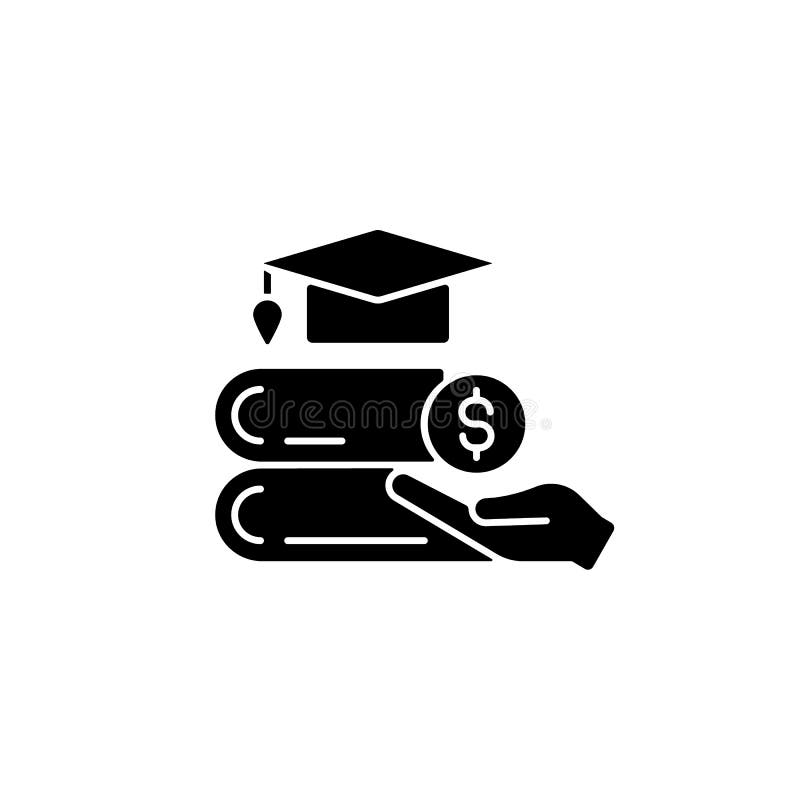Tuition Reimbursement Black Glyph Icon Stock Vector - Illustration of ...