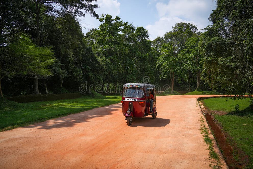 SIGIRIYA, SRI LANKA, JANUARY 25, 2025: Auto Rickshaw or Tuk-tuk on the ...