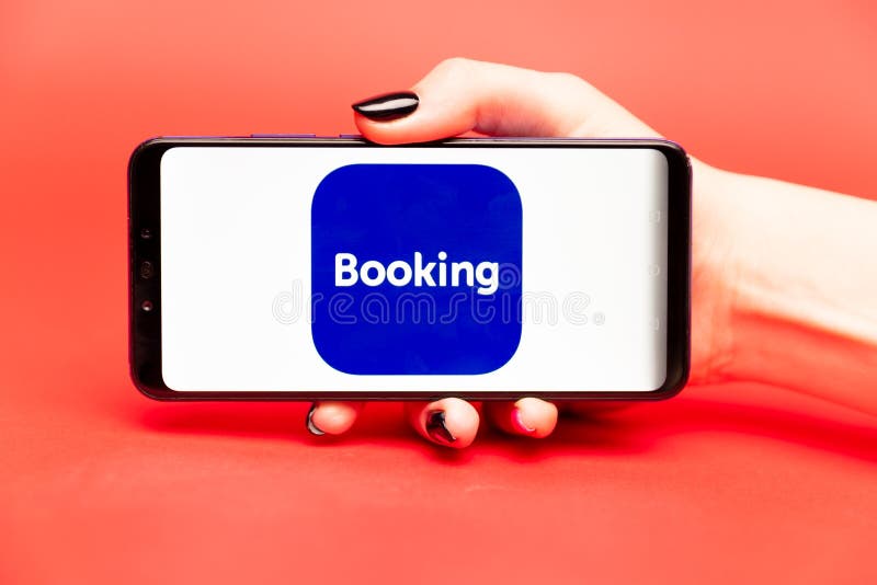 26 08 2019 Tula: Booking.com on the Phone Display. Logo Editorial Stock ...
