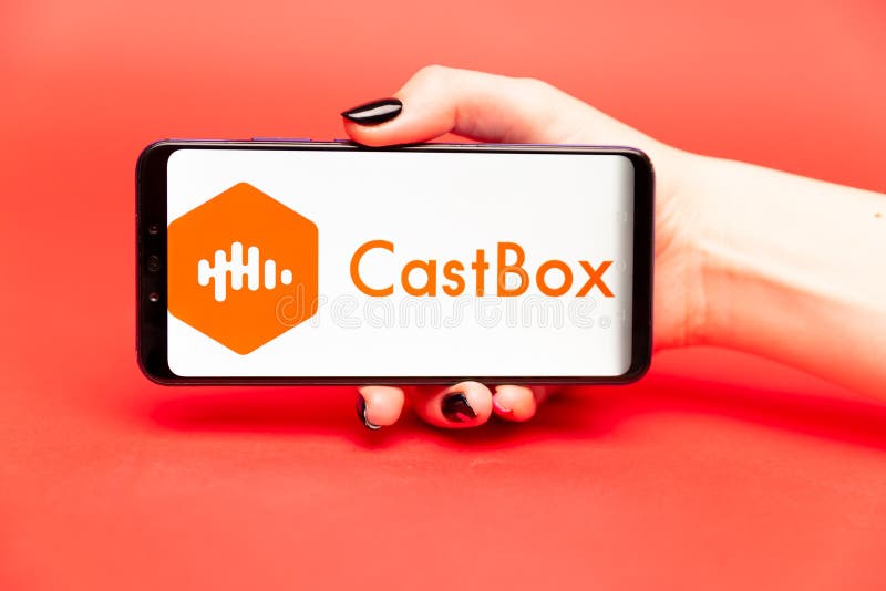26 08 2019 Tula: CastBox on the Phone Display. Logo Editorial Stock ...
