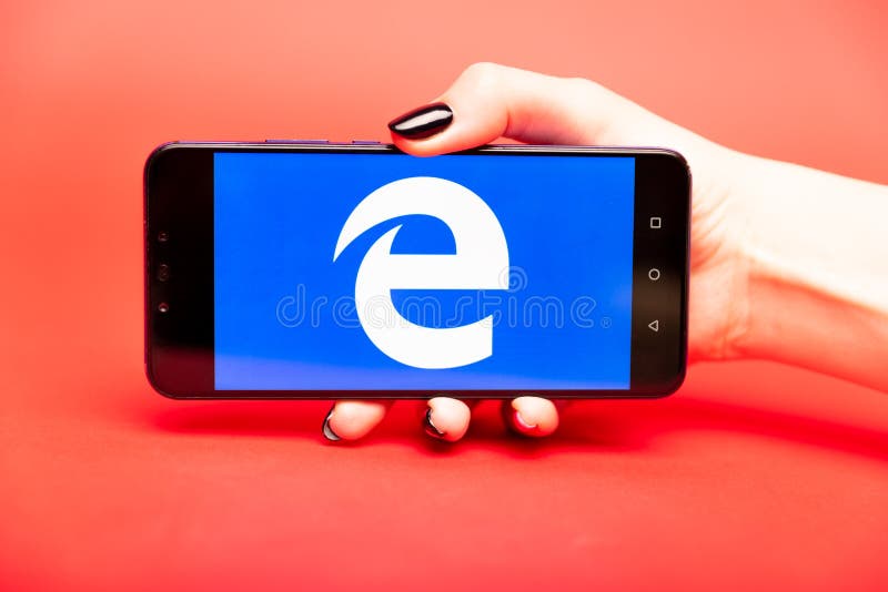 26 08 2019 Tula: Internet Explorer on the Phone Display. Logo Editorial ...