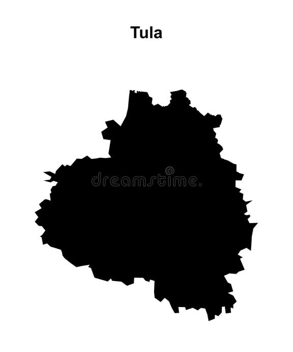 Tula outline map stock vector. Illustration of area - 360652475