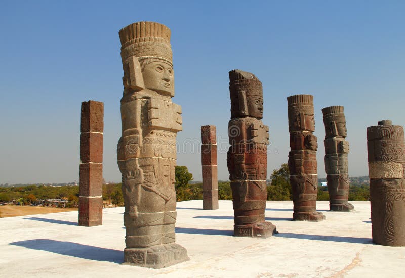 Atlantes Toltecas in Tula Hidalgo, Mexico IV Stock Photo - Image of ...