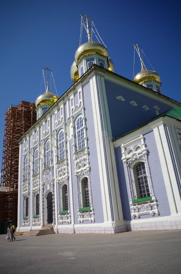 Tula Kremlin - Uspensky Cathedral Stock Image - Image of tula, towers ...