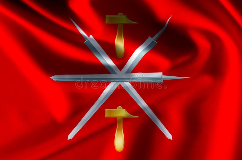 Tula Realistic Flag Illustration. Stock Illustration - Illustration of ...