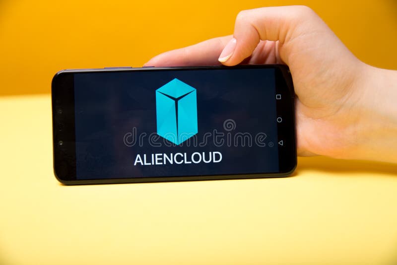 Tula, Russia 17. 06 2019 AlienCloud on the Phone Display. Editorial Photo - Image of ...