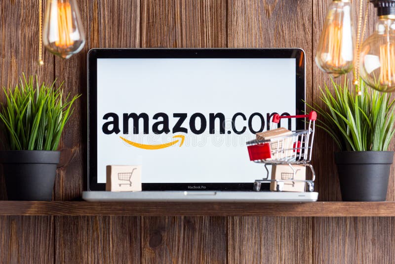 Tula Russia 16.01.20 Amazon.com on the Laptop Screen Isolated ...