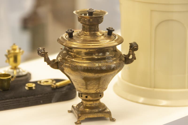 Russian Samovars in the Interior of the Samovar Museum in Tula ...