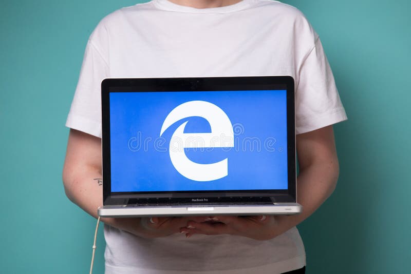 Tula, Russia 17. 06 2019 Internet Explorer on the Laptop Display ...