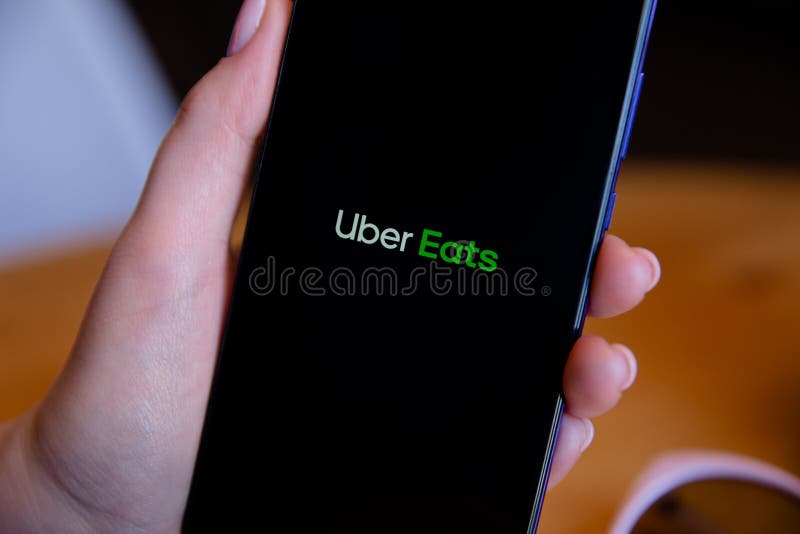 Tula, Russia - March 25, 2019: Uber Eats on Phone Display. Editorial ...