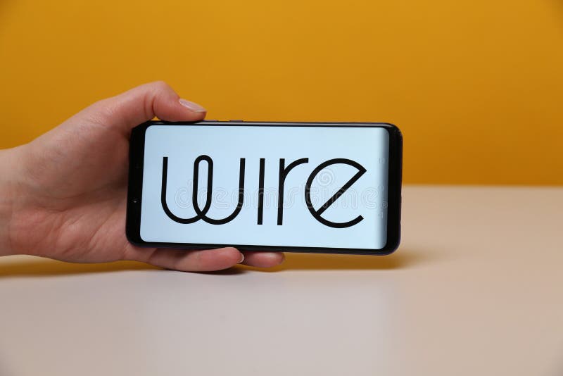 Tula, Russia - May 12 , 2019: Wire Messenger on Phone Display ...