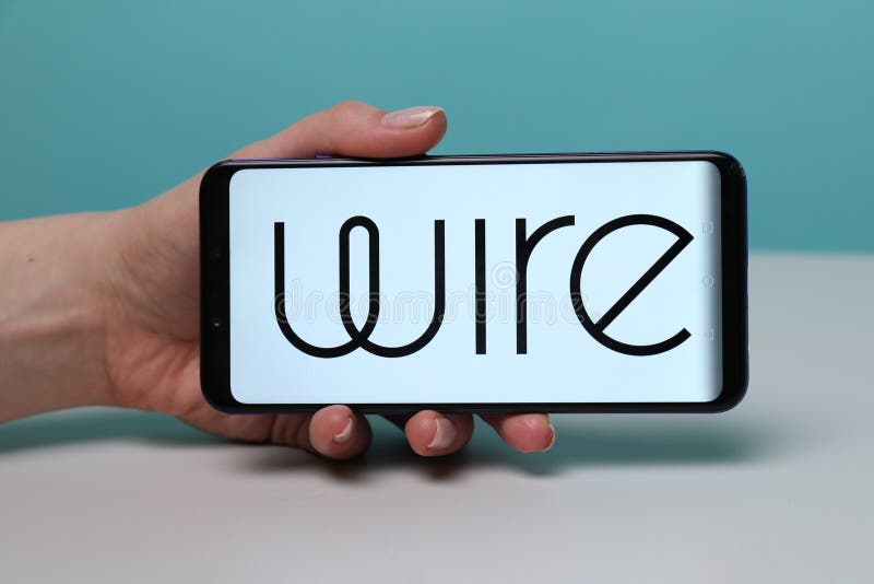 Tula, Russia - May 12 , 2019: Wire Messenger on Phone Display ...