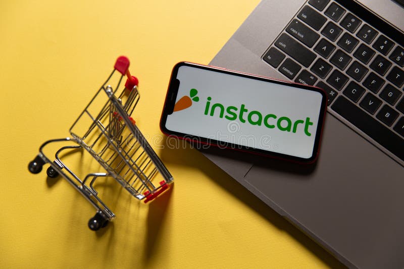 Instacart App Logo on a Smartphone Screen. Editorial Image - Image of ...