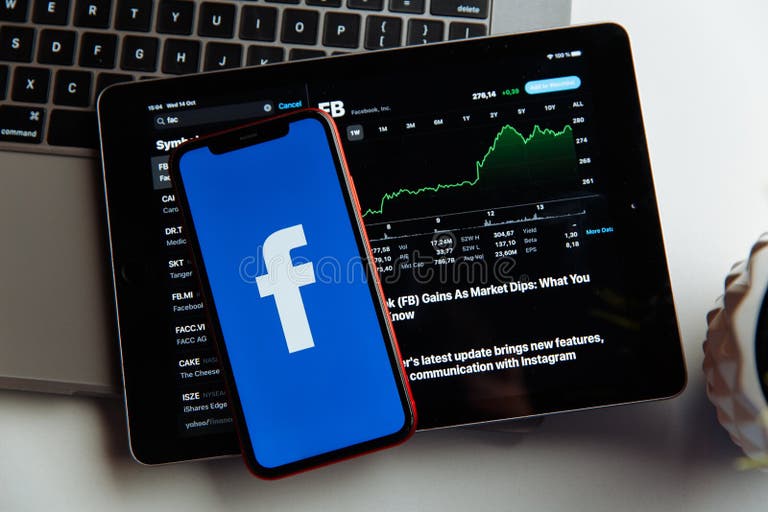 Tula, Russia - October 18, 2020: Facebook Logo on IPhone Display ...