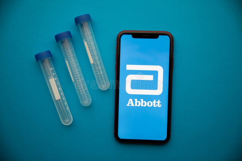 Tula, Russia - September 07, 2021: Abbott Logo on IPhone Display ...