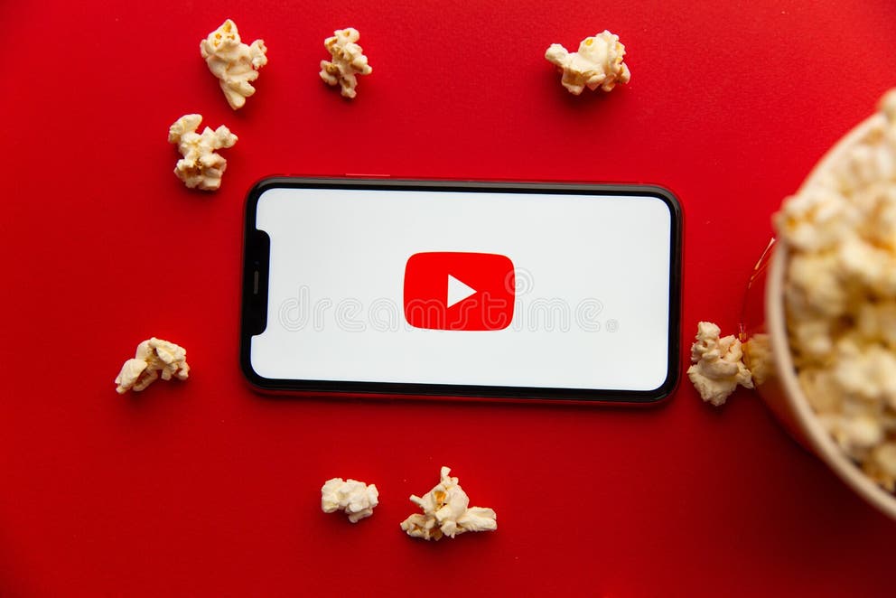 Tula, Russia - September 08, 2020: Youtube Logo on IPhone Display ...