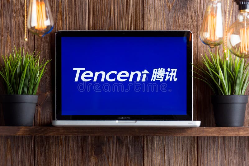 Tula Russia 16.01.20 Tencent on the Laptop Screen Isolated. Editorial ...