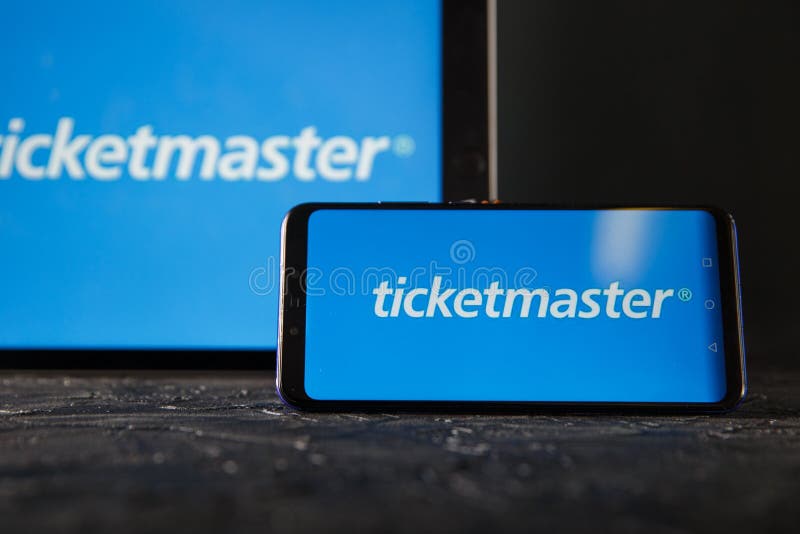 Tula 24 09 2019: Ticketmaster on the Tablet and Phone Display ...
